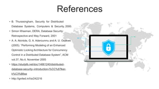 Study of Security functionality in Distributed Database.pptx ...