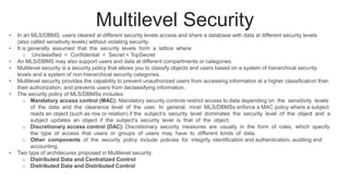 Study of Security functionality in Distributed Database.pptx ...