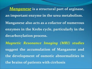 Study of serum manganese levels in relation to grading of hepatic ...