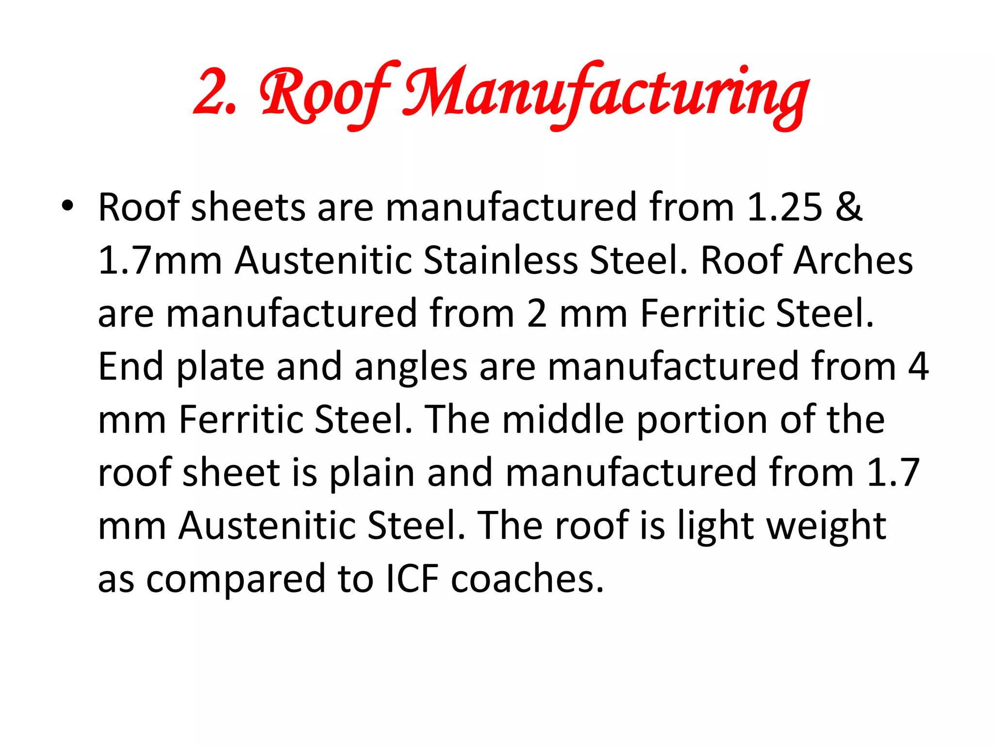 Study of Shell Manufacturing Process @ Modern Coach Factory (Raebareli ...