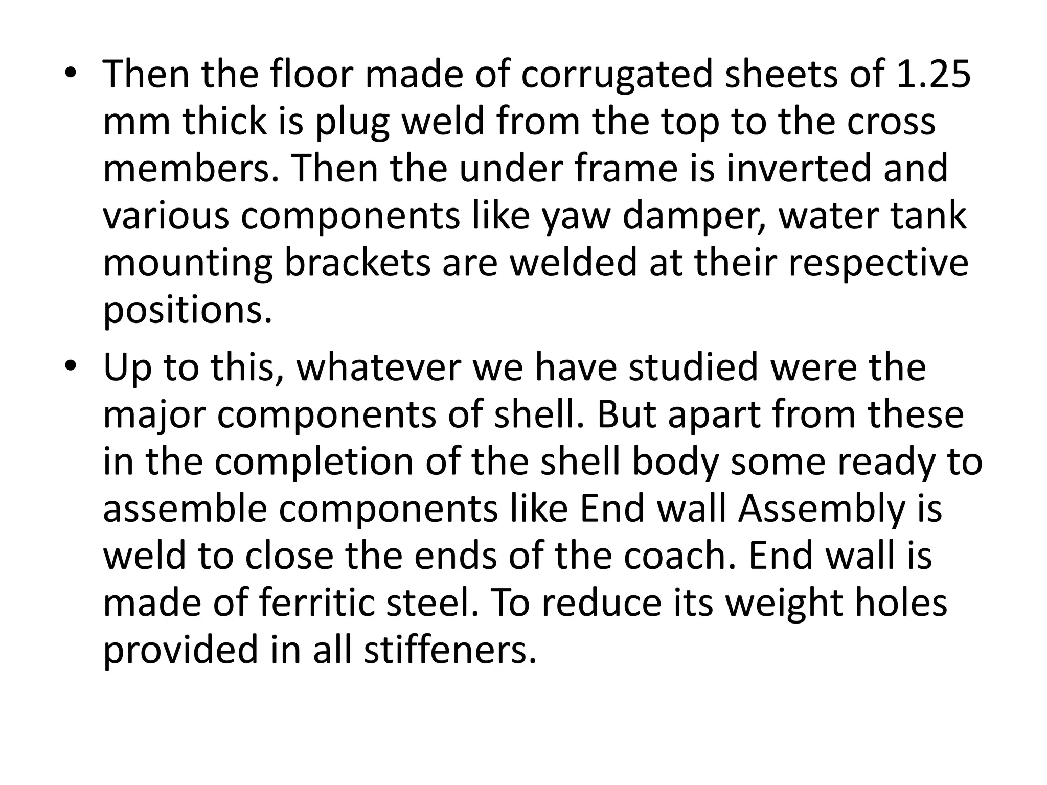 Study of Shell Manufacturing Process @ Modern Coach Factory (Raebareli ...