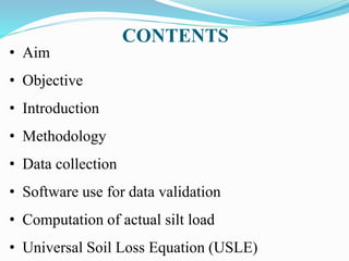 Study of silt load assessment by usle | PPT