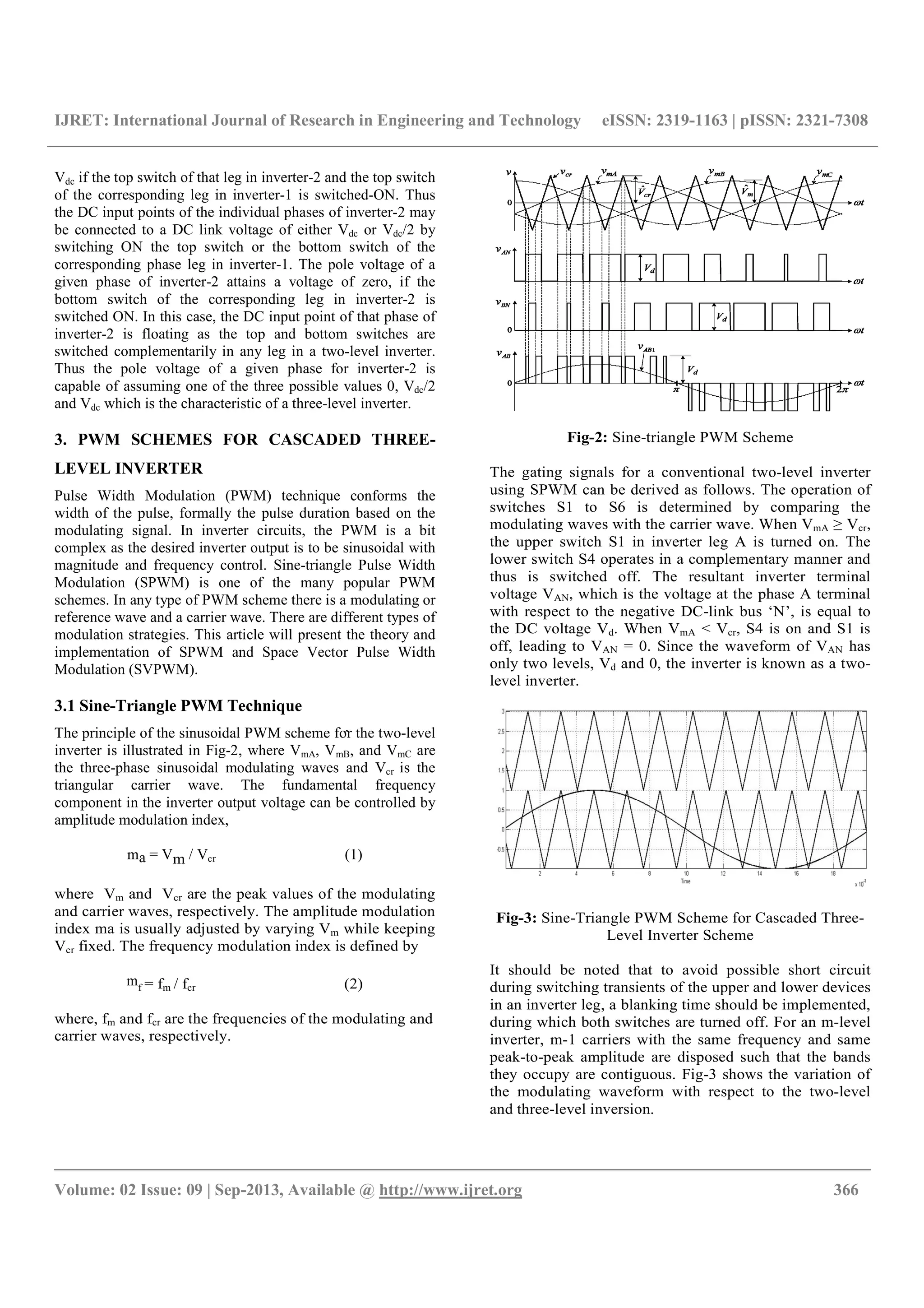 Study of sinusoidal and space vector pulse width | PDF