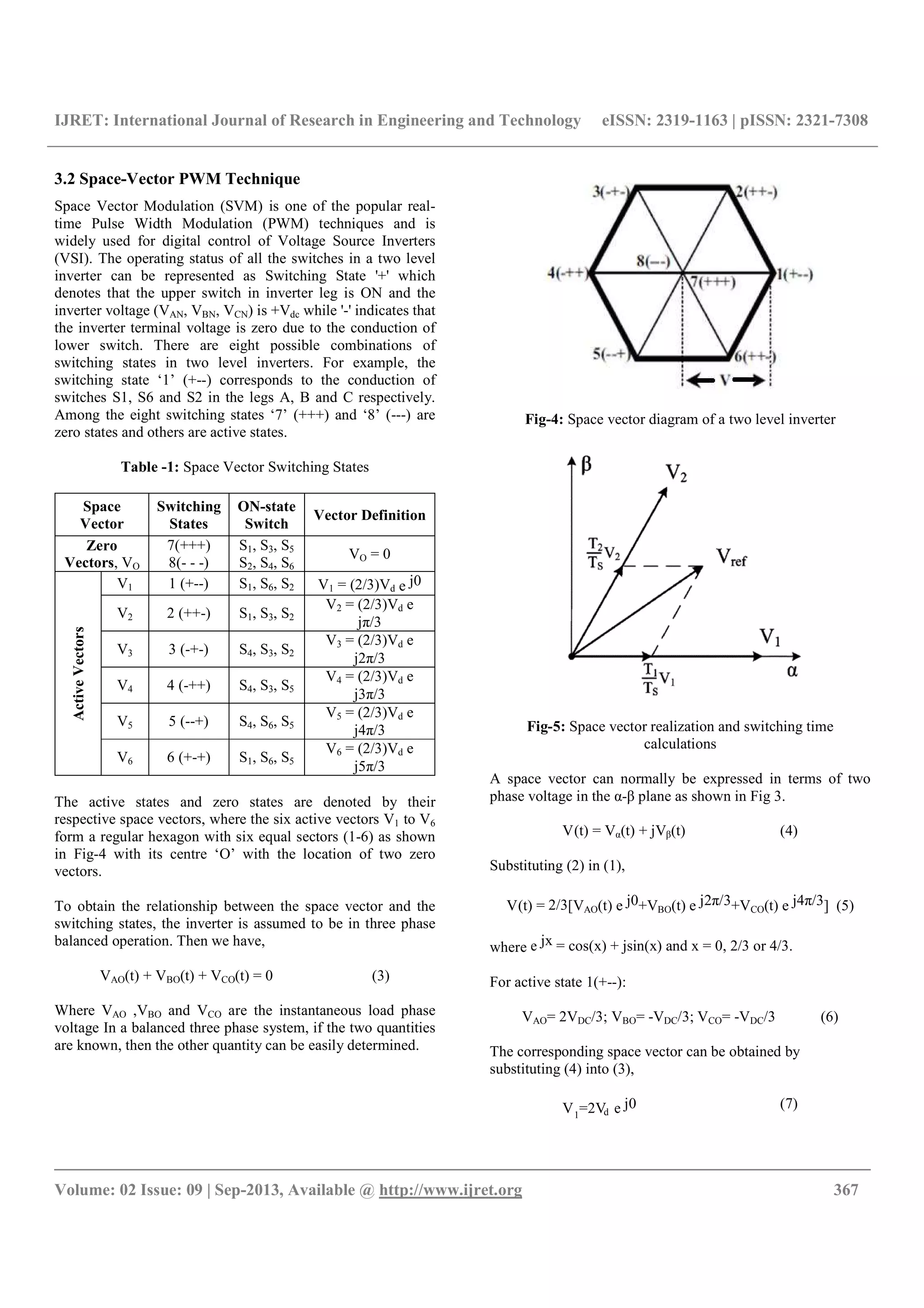 Study of sinusoidal and space vector pulse width | PDF