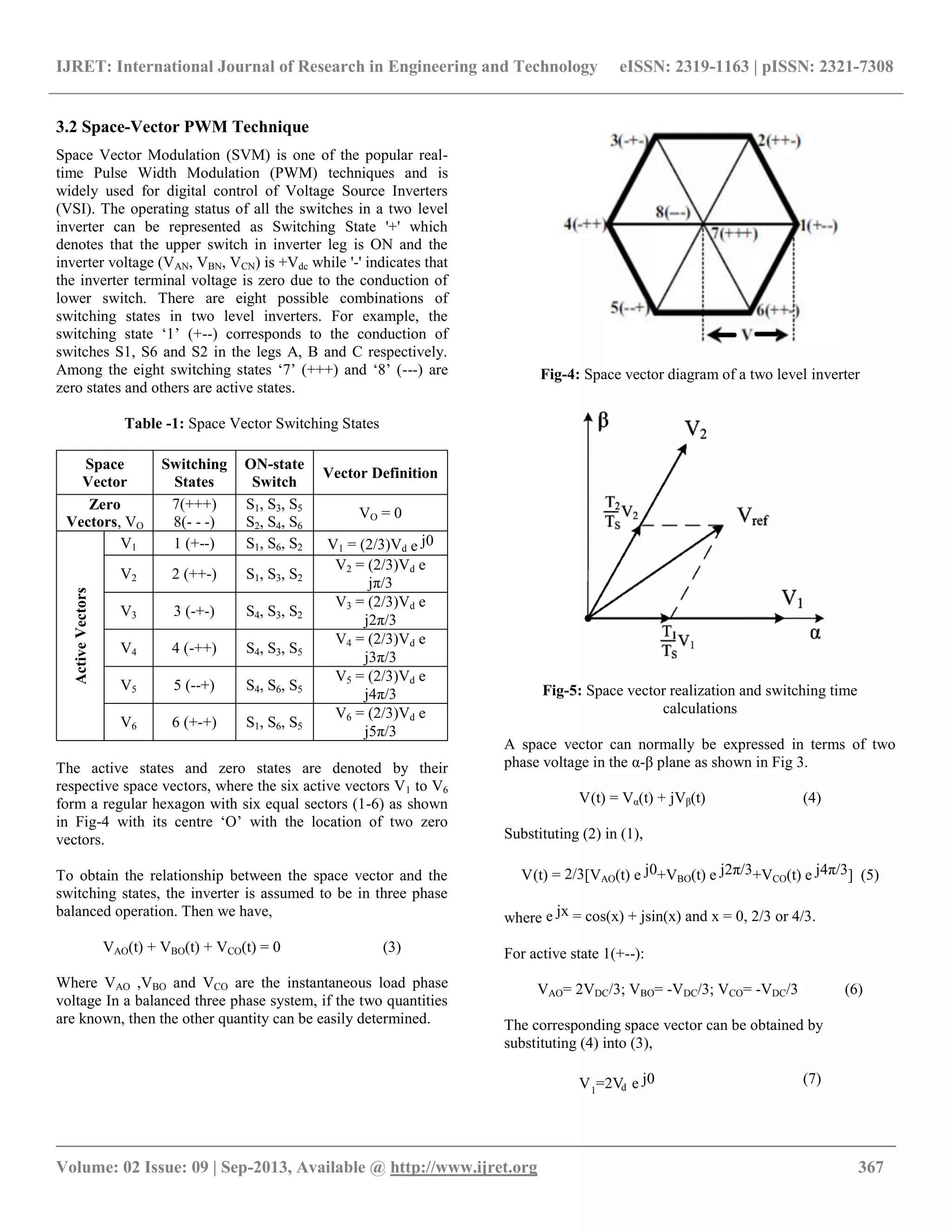 Study of sinusoidal and space vector pulse width modulation techniques for a cascaded three ...
