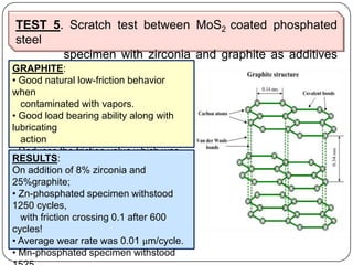 Study of solid lubrication with MoS2 coating | PPTX
