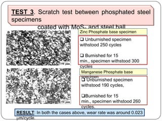 Study of solid lubrication with MoS2 coating | PPTX