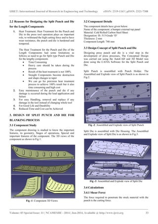 Study of split punch and die of the sheet metal blanking process for ...
