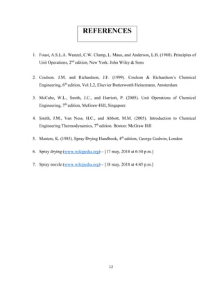 Study of spray dryer | PDF