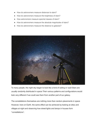 Study of stars Using 3D images of the sky, How do astronomers measure ...