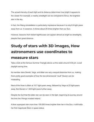 Study of stars Using 3D images of the sky, How do astronomers measure ...