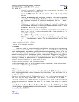 Study of statistical models for route prediction algorithms in vanet | PDF