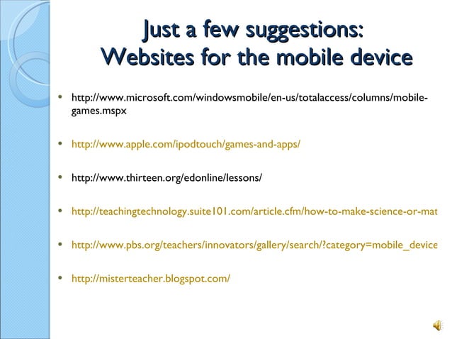 Technology in the classroom: Mobile Devices | PPT