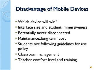 Technology in the classroom: Mobile Devices | PPT
