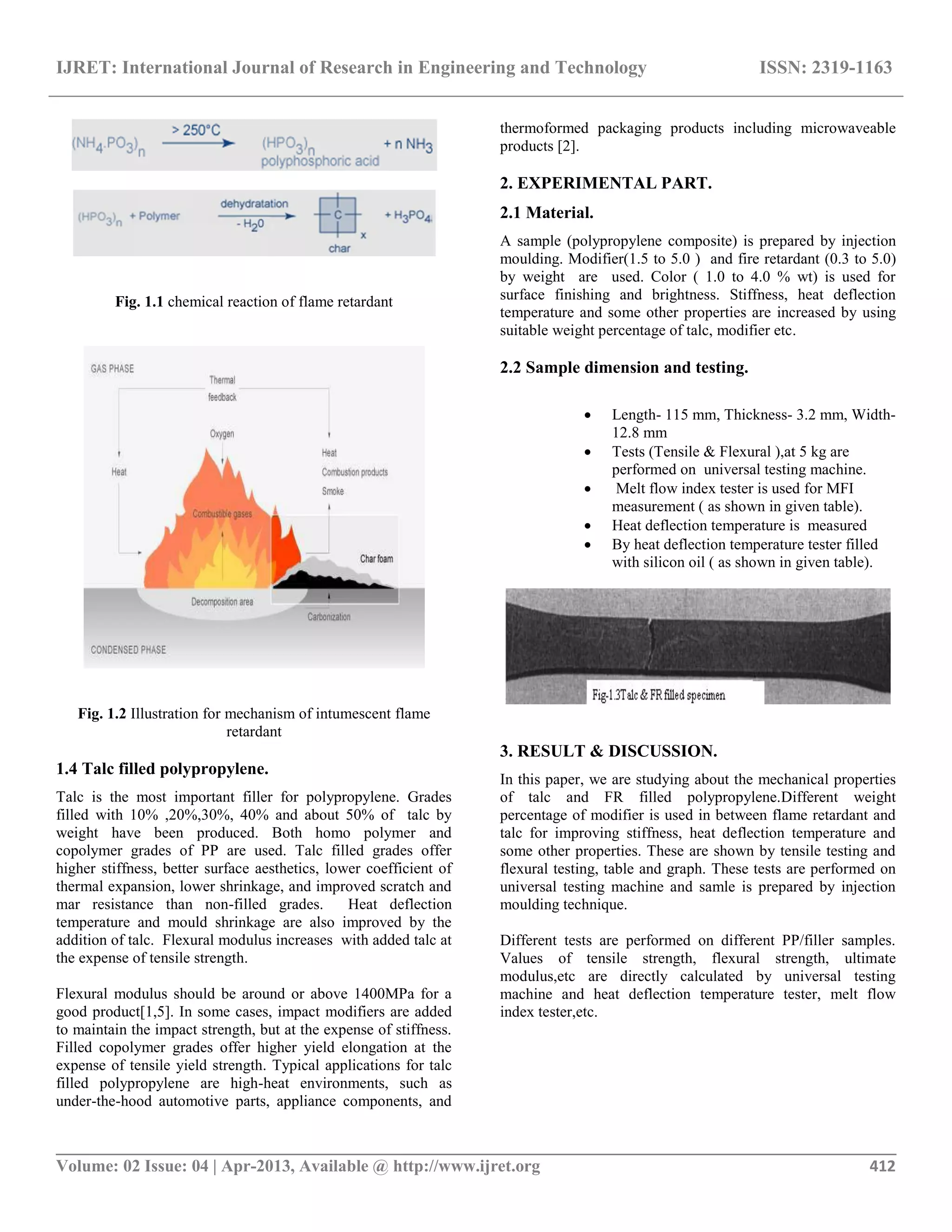 Study of talc filled polypropylene a concept for improving mechanical ...