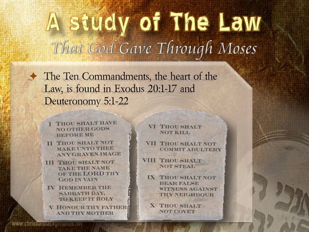 Study Of The Law Of Moses (Part 1) | PDF | Christianity | Religion ...