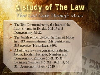 Study Of The Law Of Moses (Part 1) | PDF
