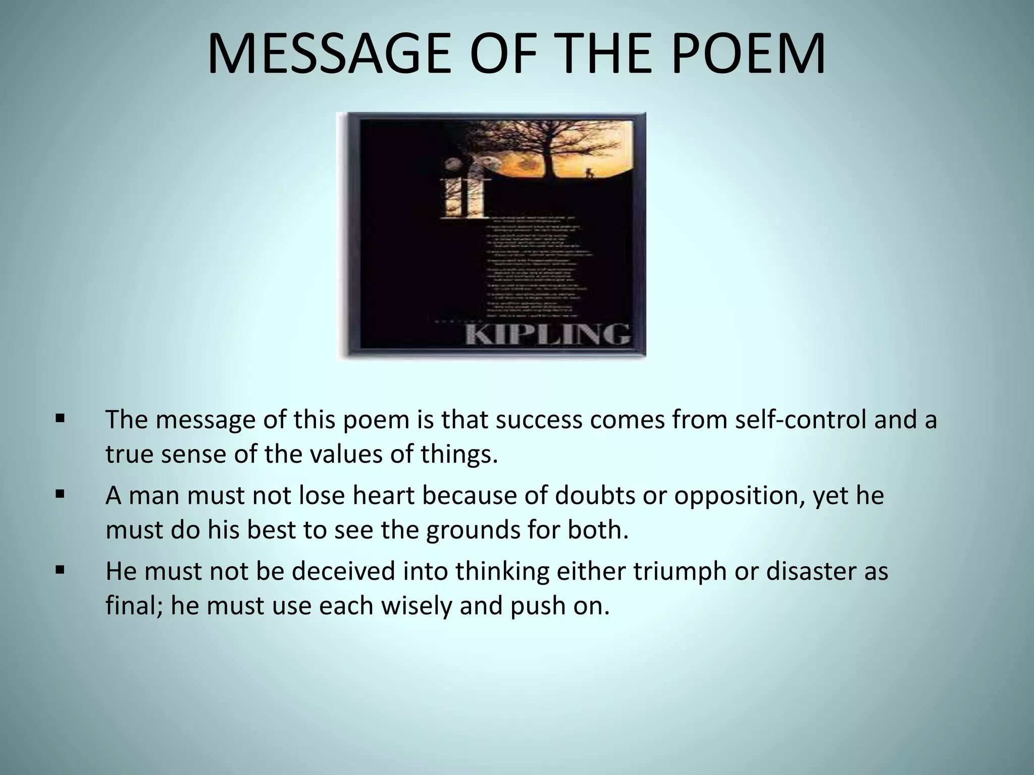 Study of the poem "IF" by Rudyard Kipling | PPTX