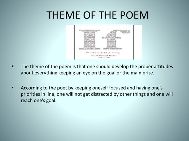 Study of the poem "IF" by Rudyard Kipling | PPTX