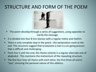 Study of the poem "IF" by Rudyard Kipling | PPTX