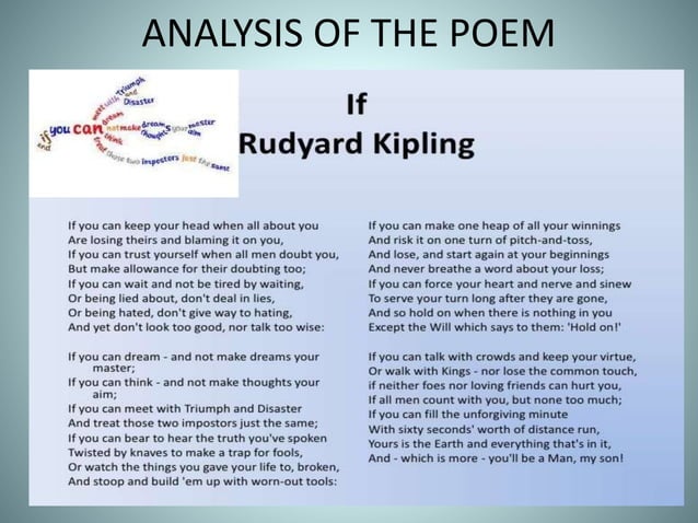 Study of the poem "IF" by Rudyard Kipling | PPTX