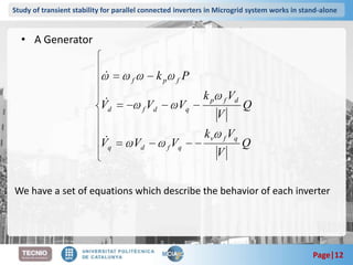 Study of transient stability for parallel connected inverters in microgrid system works in stand ...
