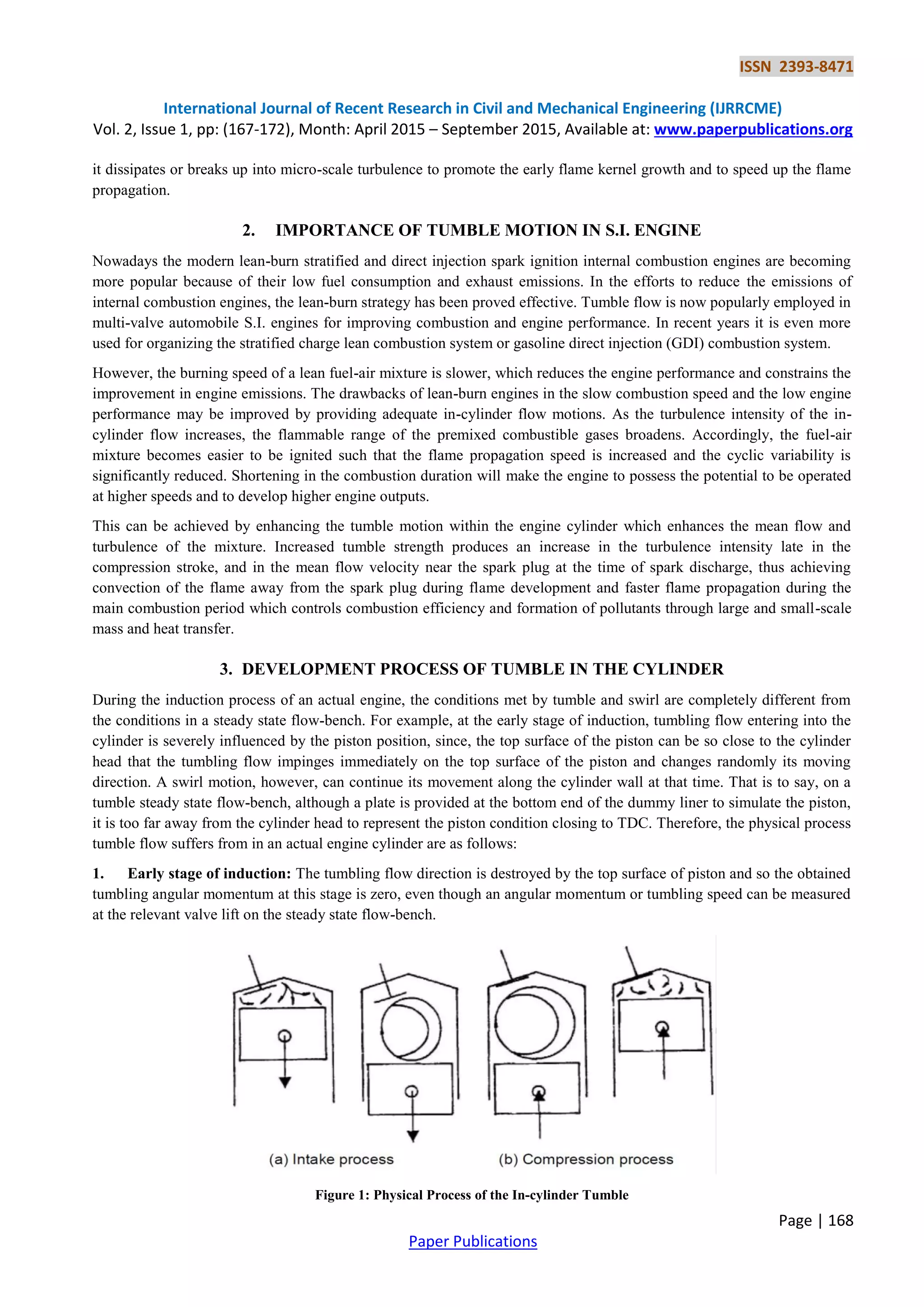 Study of Tumble Measurement on a Steady State Flow Rig | PDF