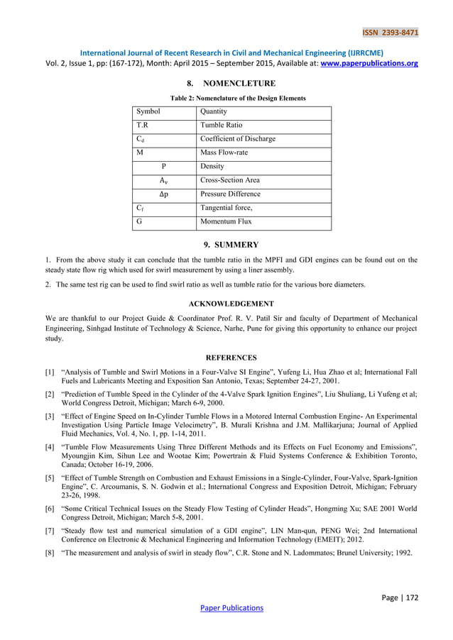 Study of Tumble Measurement on a Steady State Flow Rig | PDF