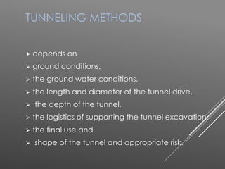 Study of tunnel engineering | PPTX