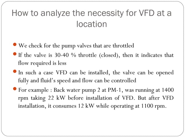 variable frequency drive (VFD) installation | PPT | Technology & Computing
