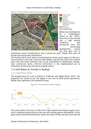 Study of Variation in Land Values, Kalkaji, Delhi | PDF