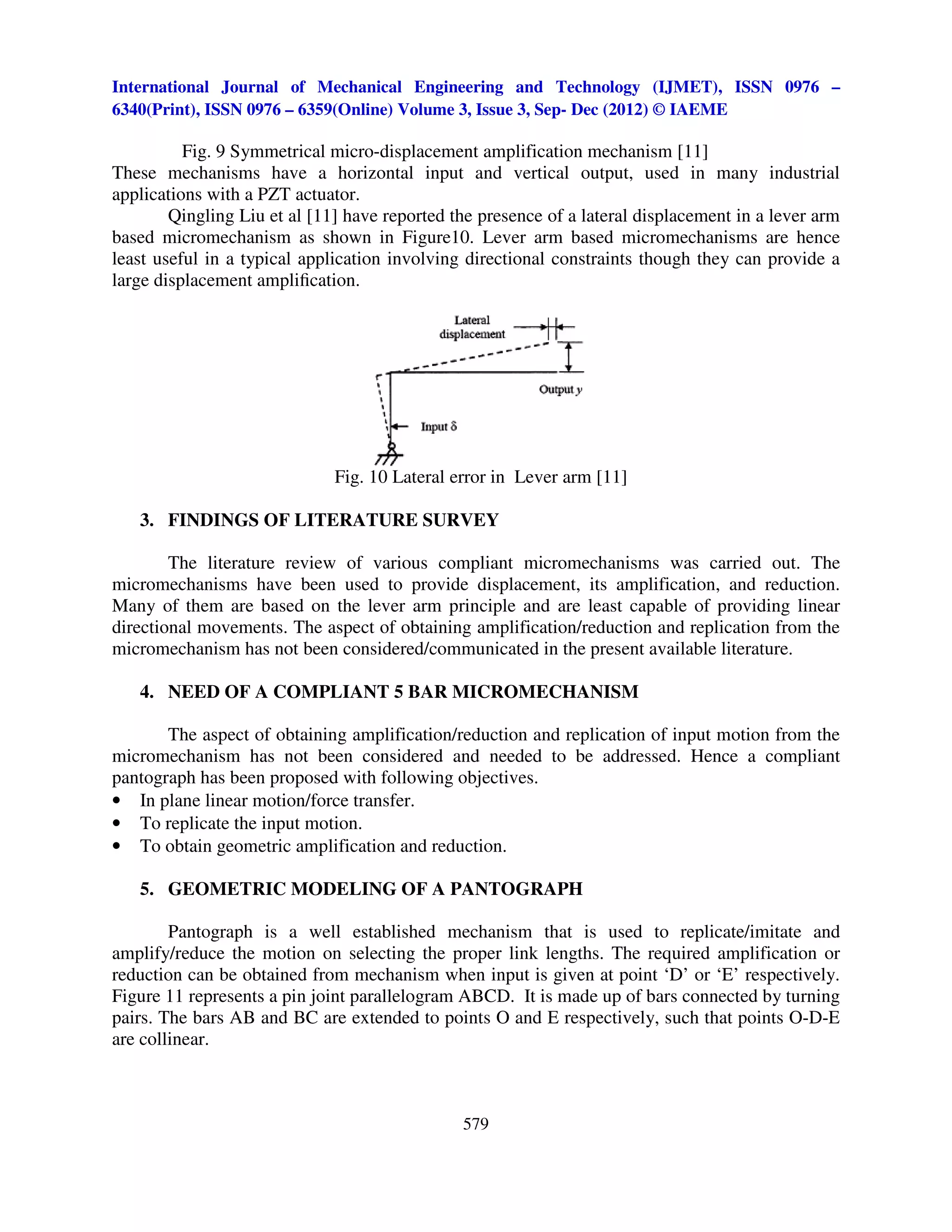 Study of various compliant micromechanism | PDF