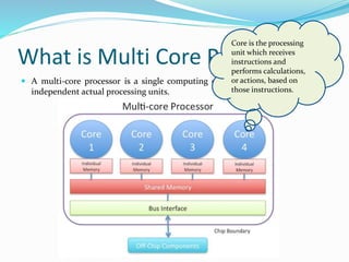 Study of various factors affecting performance of multi core processors | PPTX