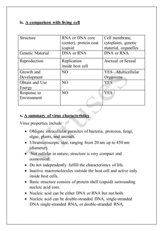 Study of viruses | DOCX | Biological Sciences | Science