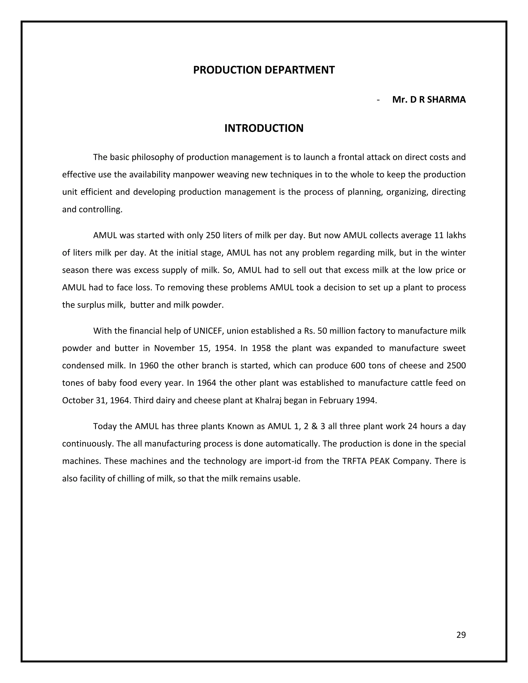 Study of workflow_at_amul,_anand | DOCX