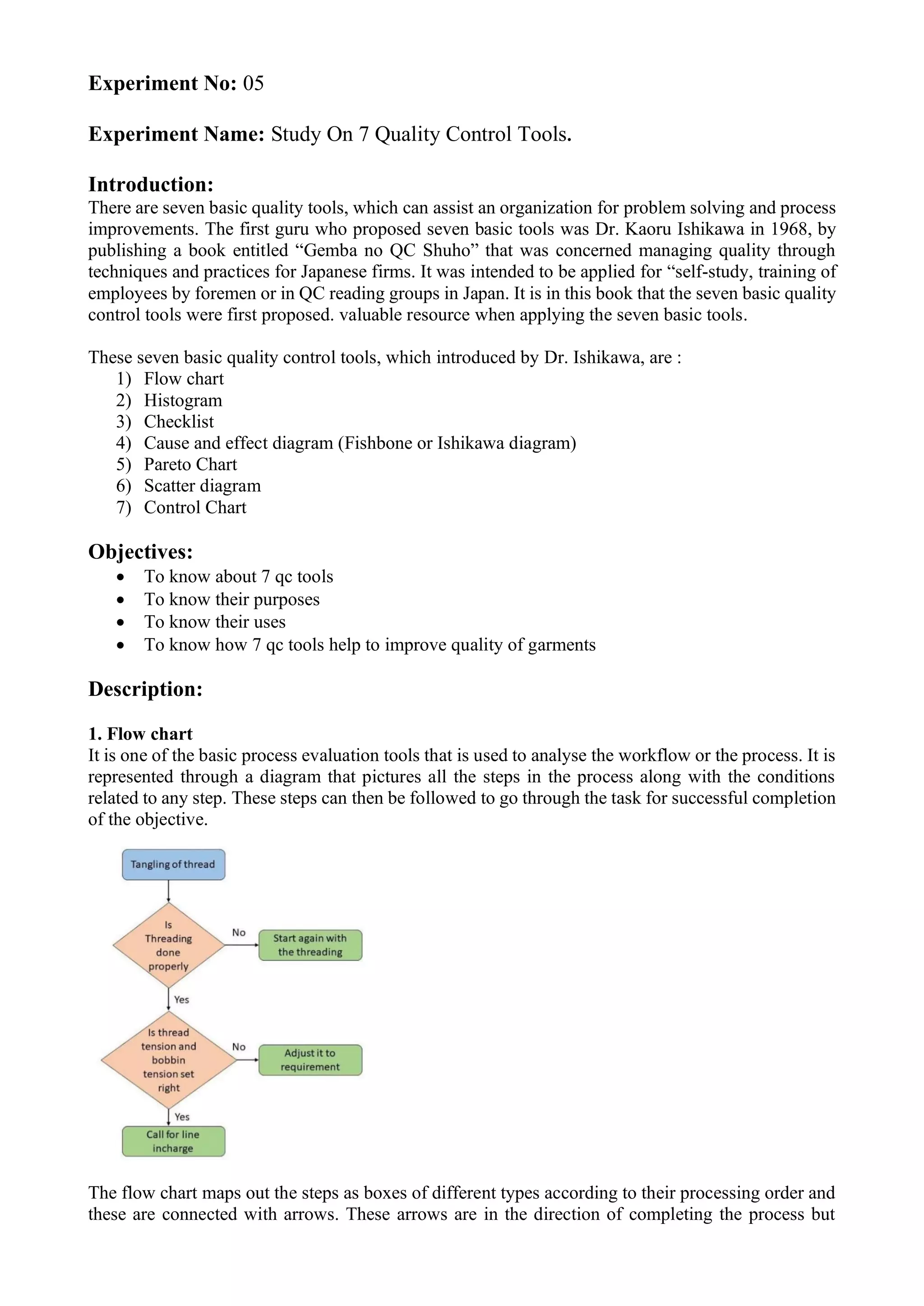 Study On 7 Quality Control Tools | Seven QC Tools | PDF