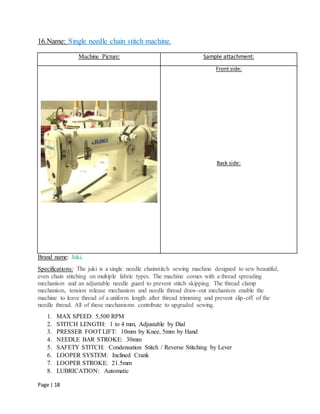Study on differents types of sewing machine | DOCX