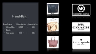 Study on different types of brands of Product | PPTX | Apparel Industry ...