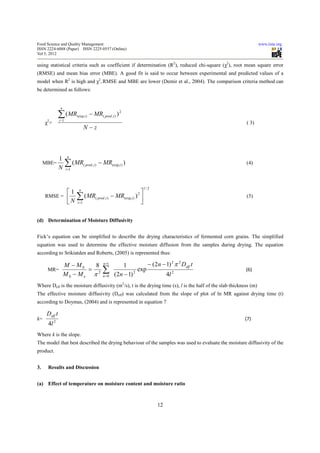 Study on drying kinetics of fermented corn grains | PDF