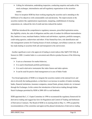 Study on equity derivative in india | DOC