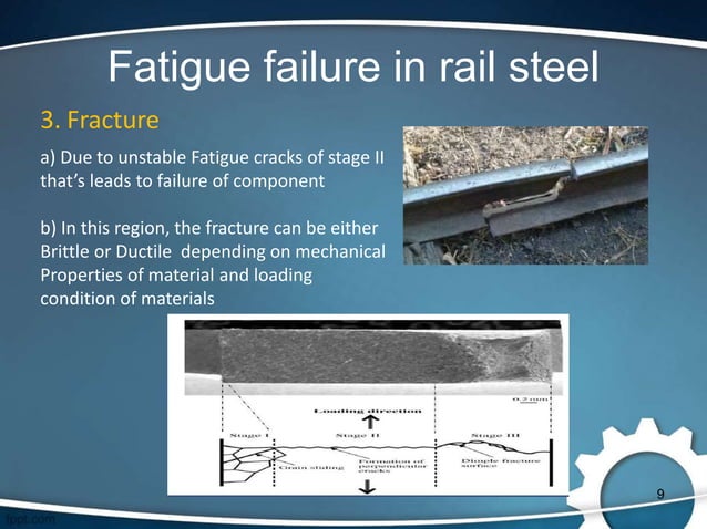 Study on fatigue failures in rail steels | PPTX