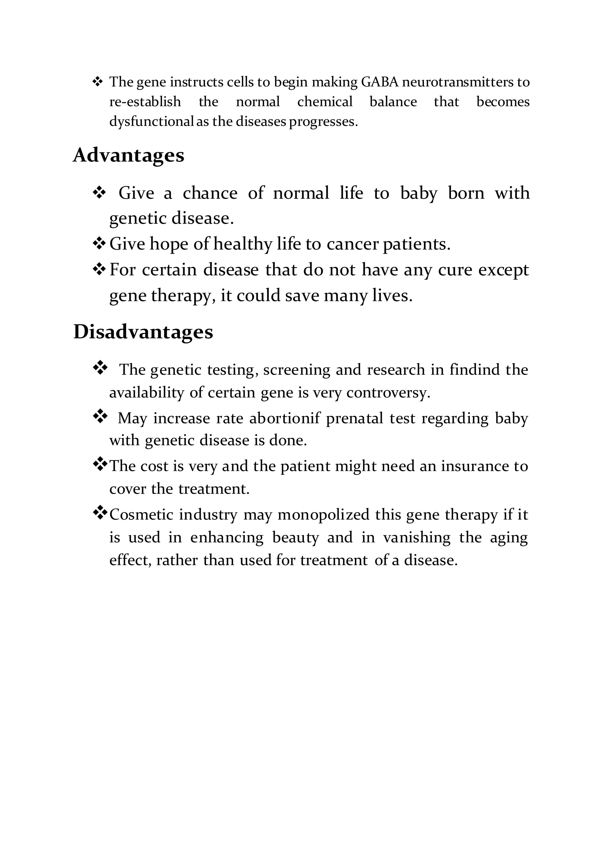 Study on gene therapy | DOCX