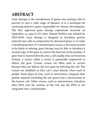 Study on gene therapy | DOCX