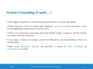 Study on grounding system and safety practices | PPTX