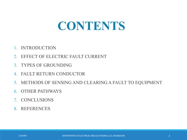 Study on grounding system and safety practices | PPTX