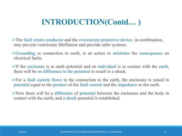 Study on grounding system and safety practices | PPTX