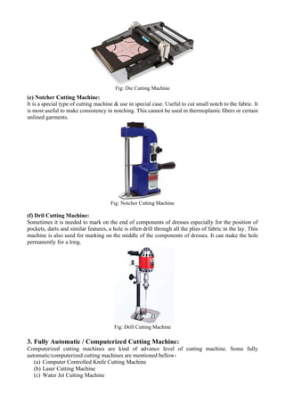 Study on Machines Used in Apparel Industry | PDF