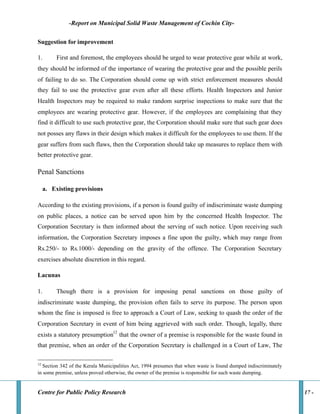 Study on Muncipal Solid Waste Management in Kochi | PDF