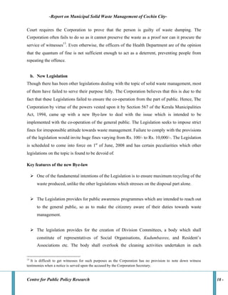 Study on Muncipal Solid Waste Management in Kochi | PDF