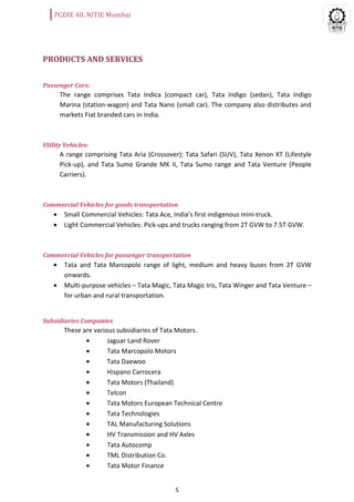 Study on organizational structure and leadership style of tata motors | PDF